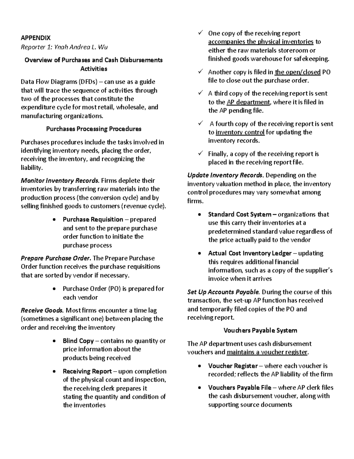 Group-10 Narrative-Report - APPENDIX Reporter 1: Ynah Andrea L. Wu Overview of Purchases and ...