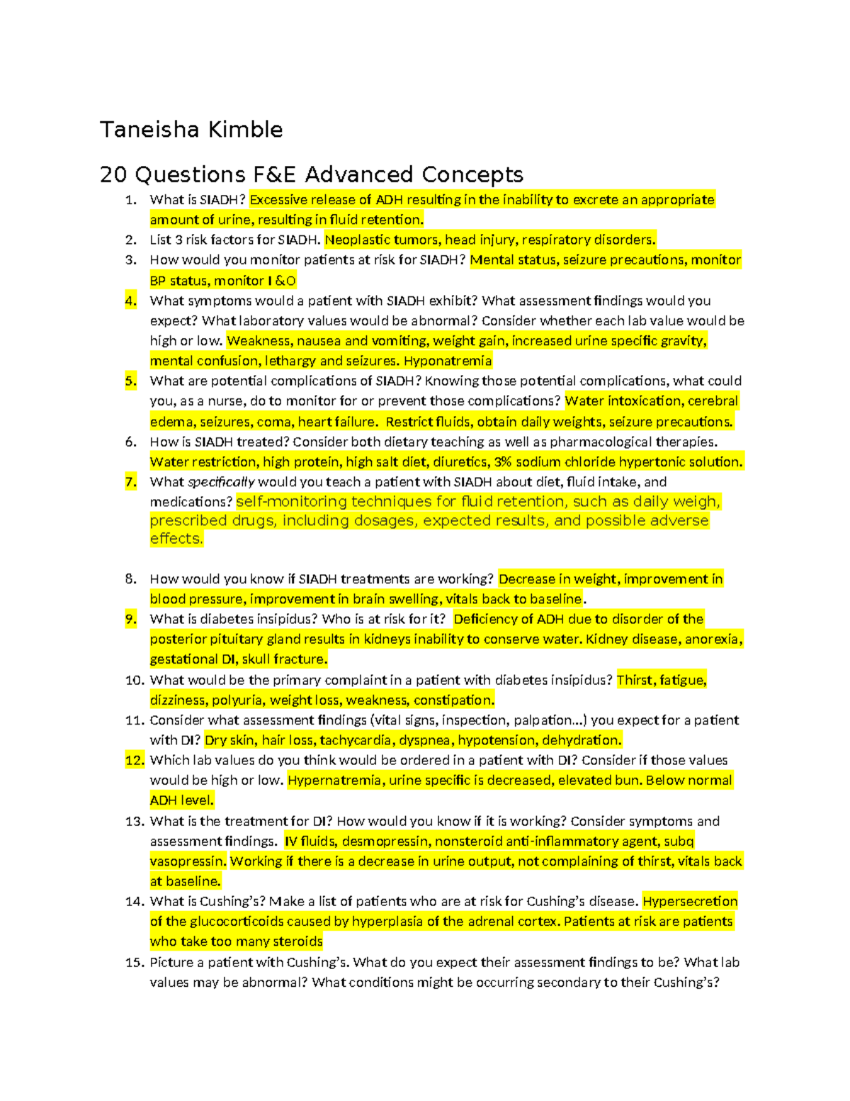 20 Questions F&E Advance Concepts - Taneisha Kimble 20 Questions F&E Advanced Concepts 1. What ...