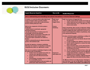 D152 TASK 1 - Task 1 Passed - A. Specialized Instructional Strategy for ...