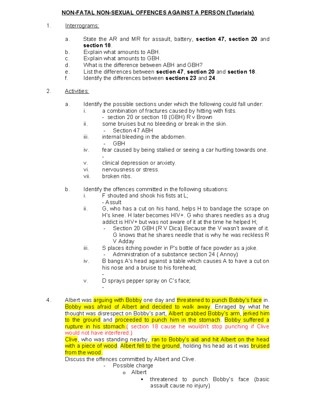 Non-fatal Non-sexual Offences Against a Person - NON-FATAL NON-SEXUAL ...