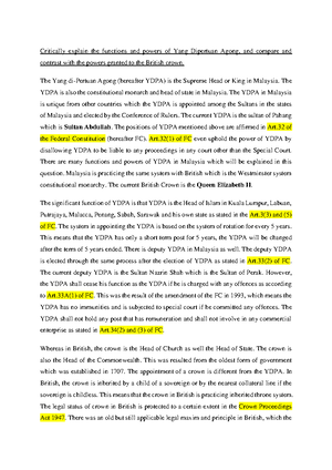Chapter 4 Separation of Power - Separation of powers The separation of ...
