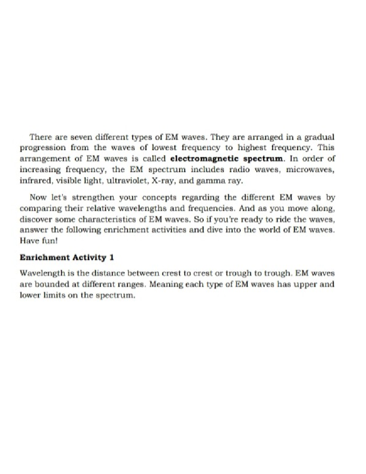 All About The Electromagnetic Spectrum - SHS- Grade 12 - Studocu