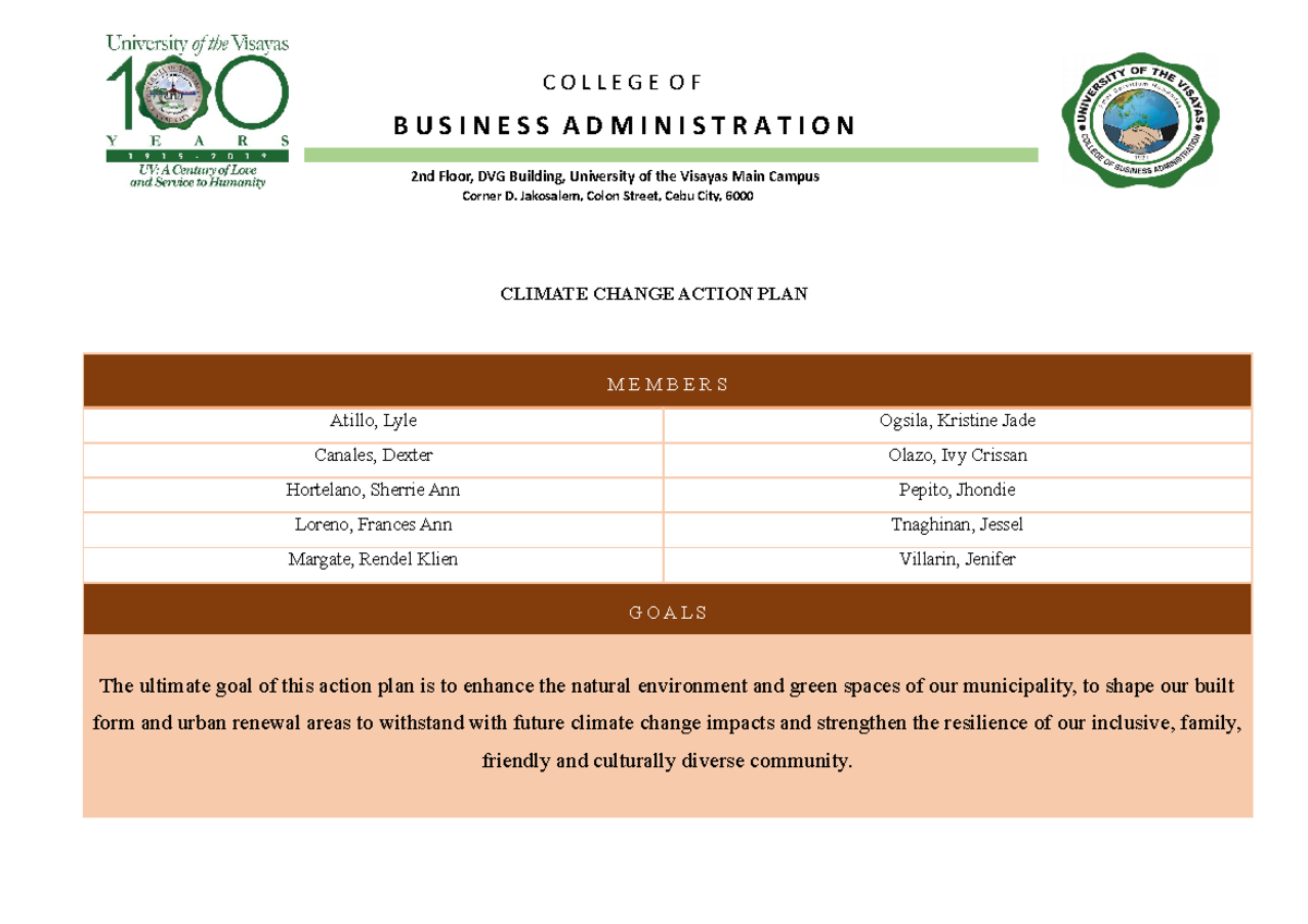 STS Action PLAN - Personality Development - UV - Studocu