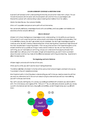 Intro to Self notes - INTRODUCTION TO UNDERSTANDING THE SELF ...