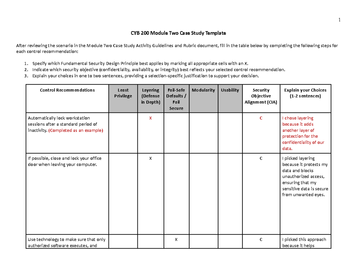 CYB 200 Module Two Case Study Template - CYB 200 Module Two Case Study ...
