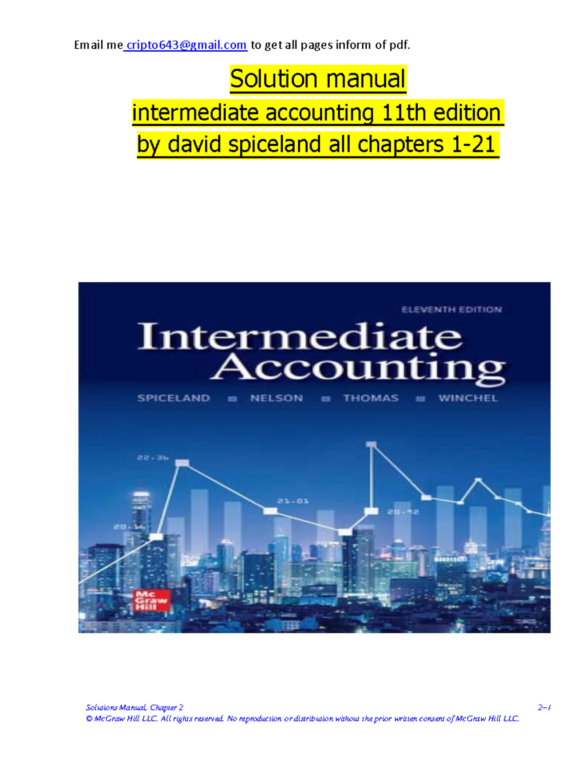 Solution manual for intermediate accounting 11th edition by david ...