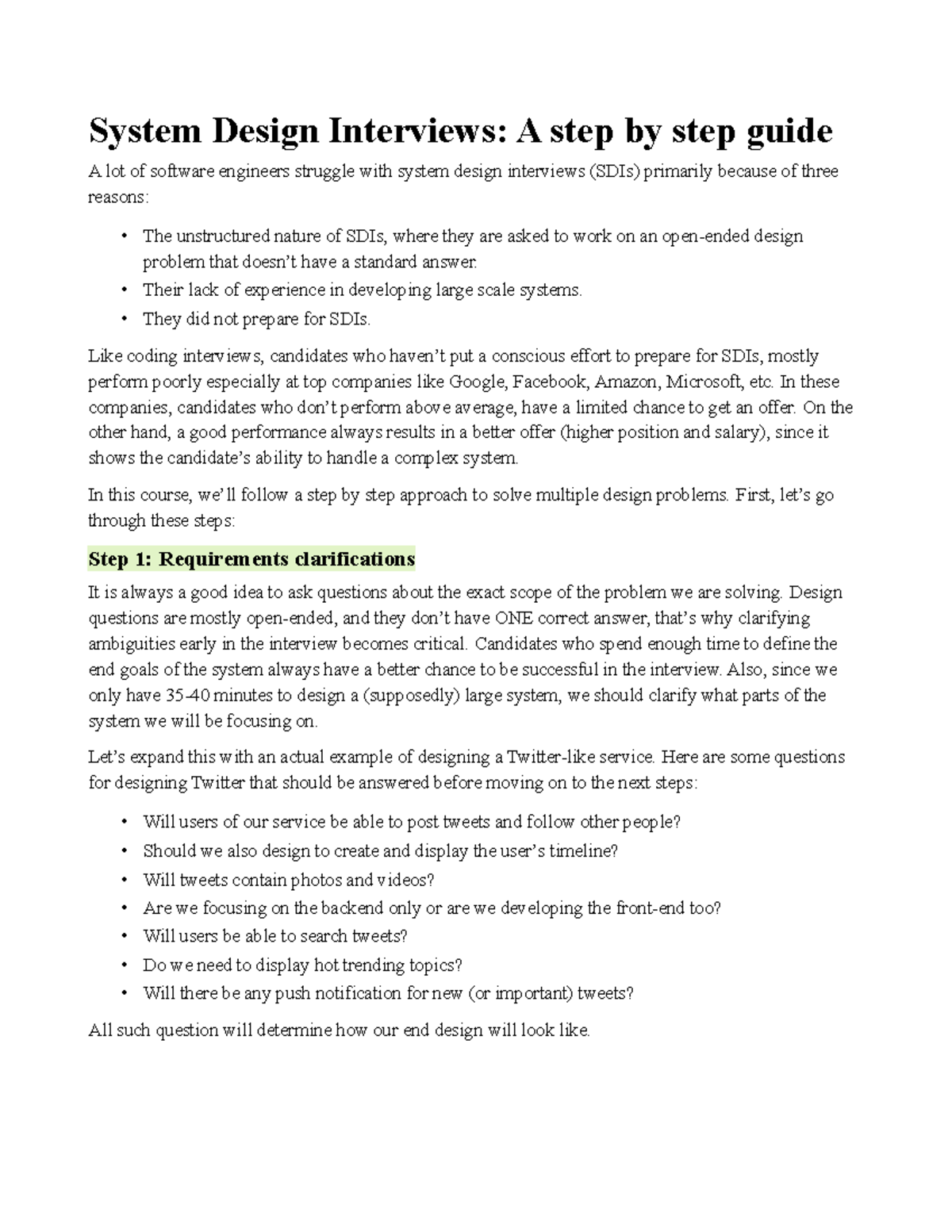 Grok system design interview - System Design Interviews: A step by step ...