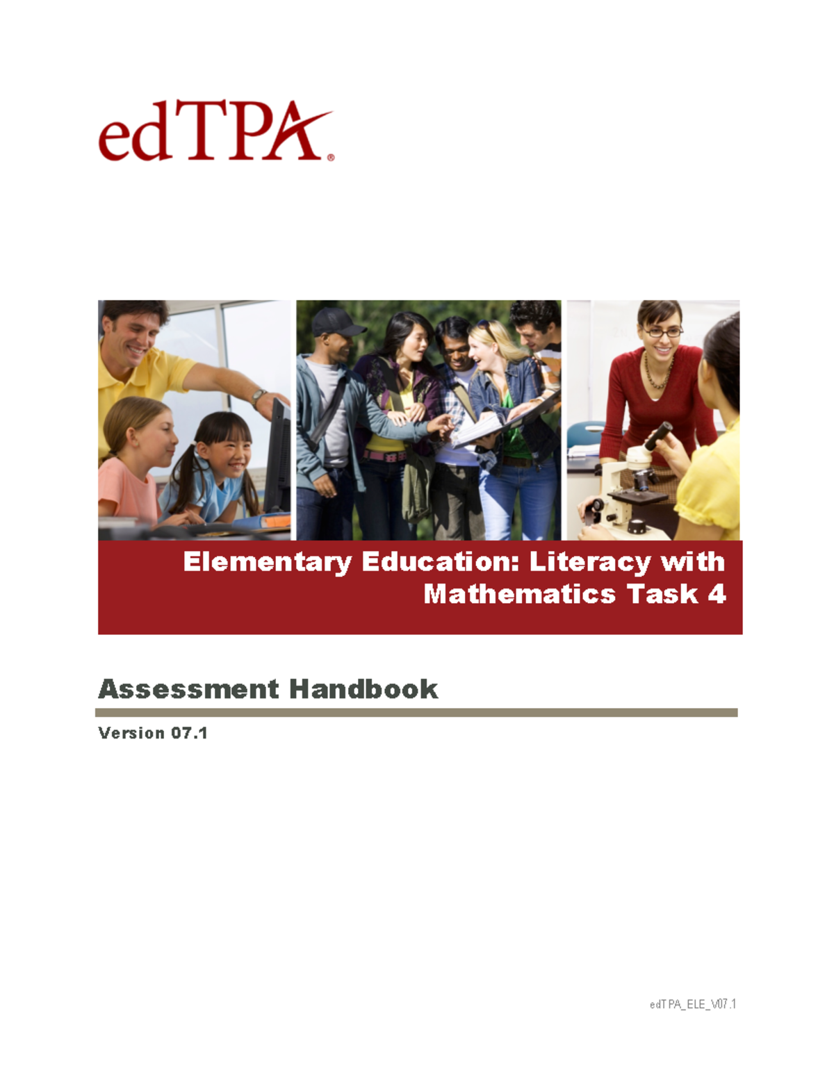 Handbook - edTPA_ELE_V 07. Elementary Education: Literacy with ...
