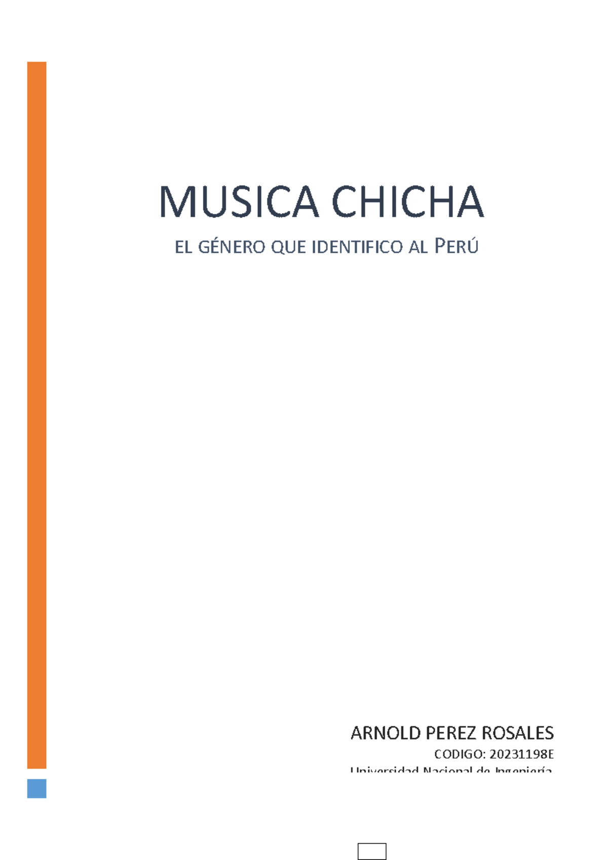 Trabajo Redaccion la música chicha - MUSICA CHICHA EL GÉNERO QUE ...