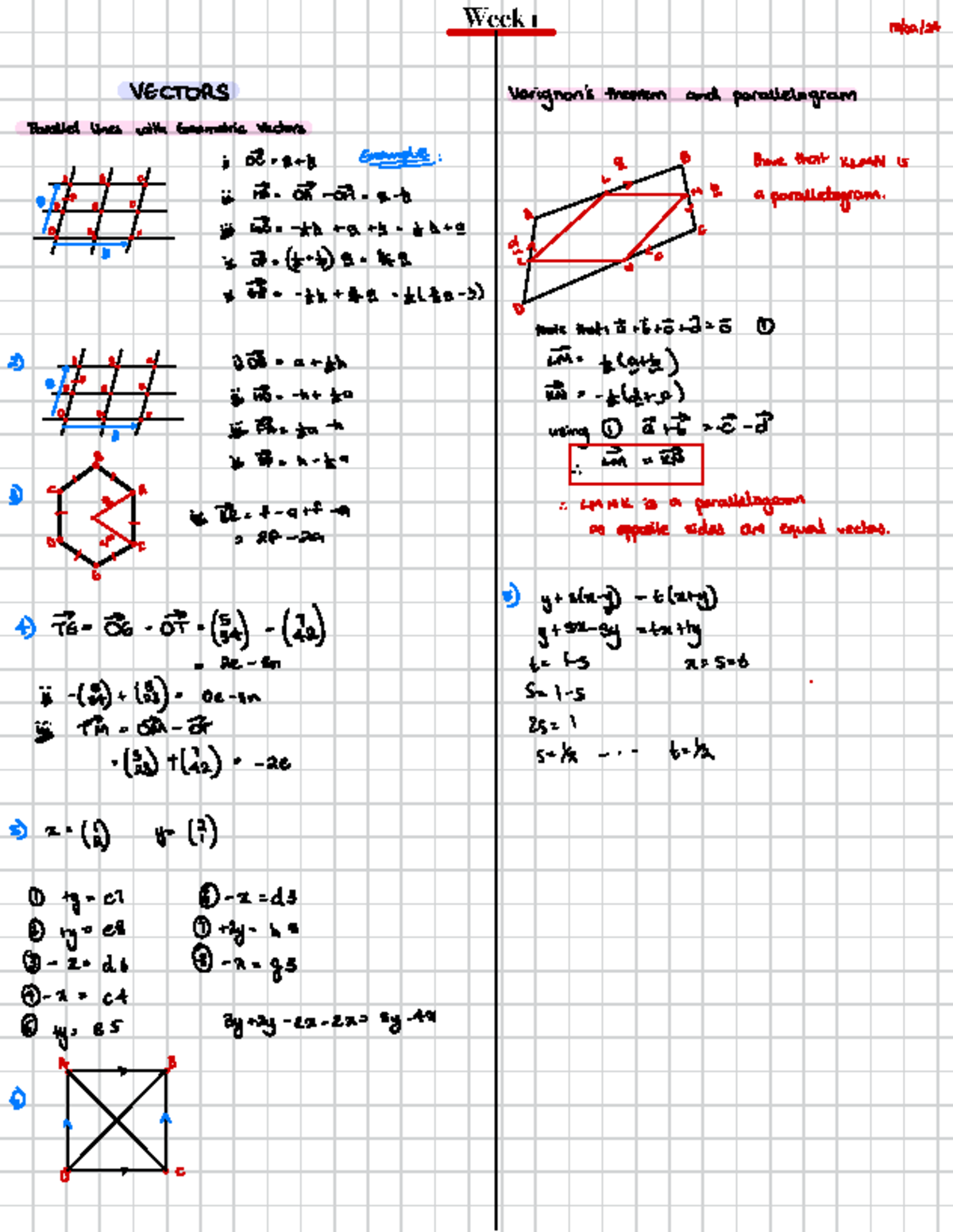 Maths 1141 Mobius And Tutor Led - Week 1 13102/ VECTORS varignon's ...