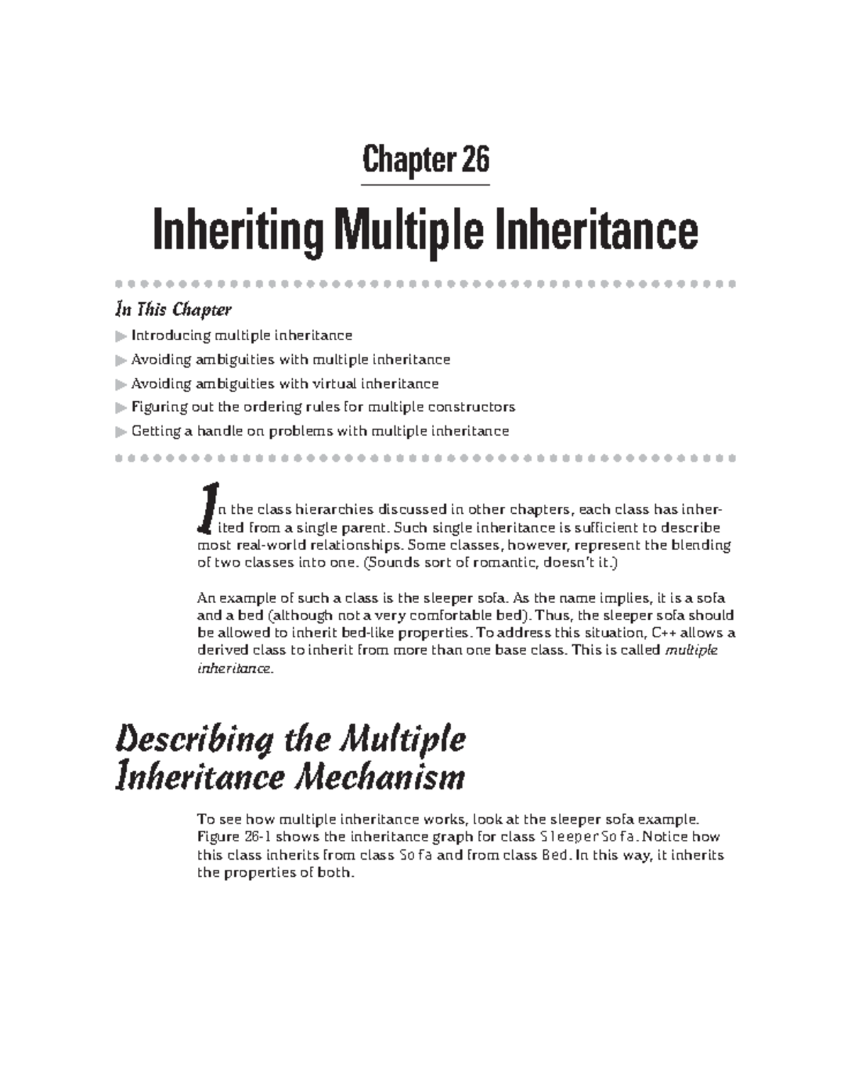 Chapter 26 Inheriting Multiple Inheritance Chapter 26 Inheriting Multiple Inheritance In