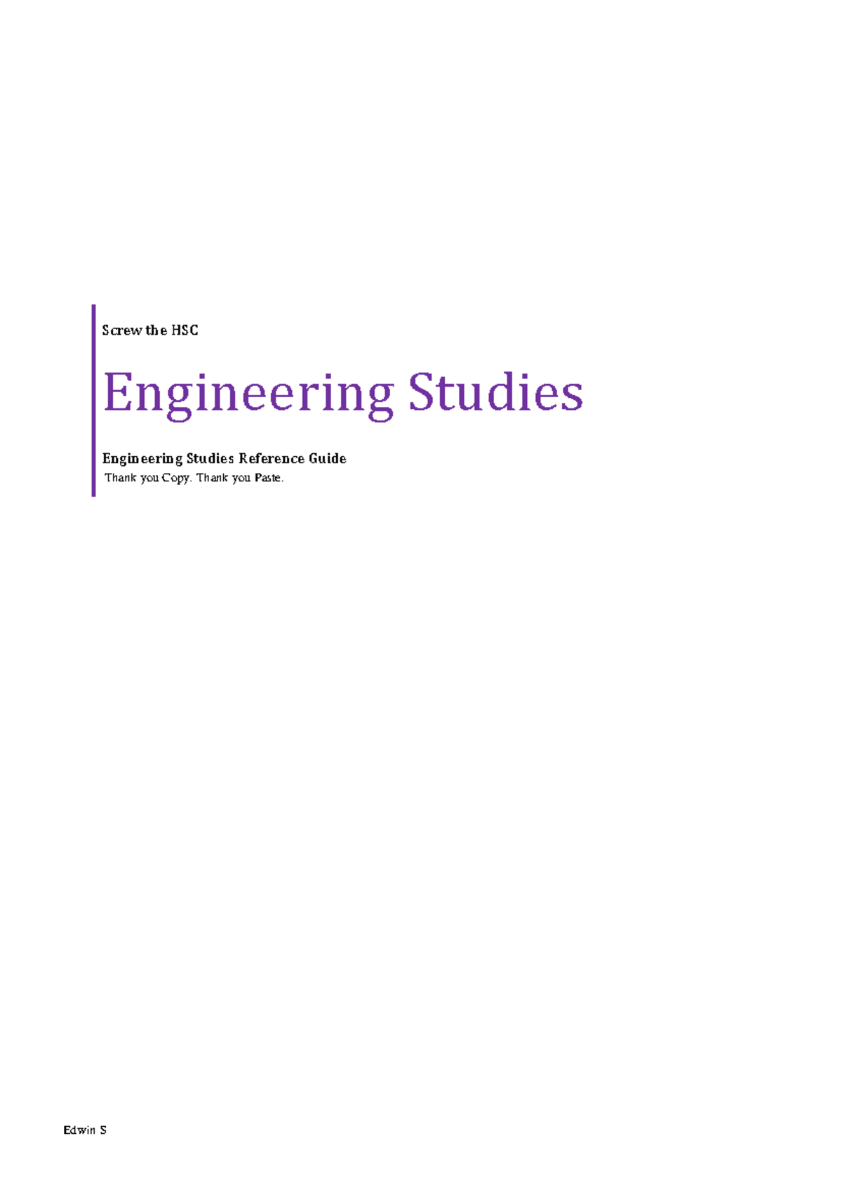 Engineering Notes - Screw the HSC Engineering Studies Engineering ...