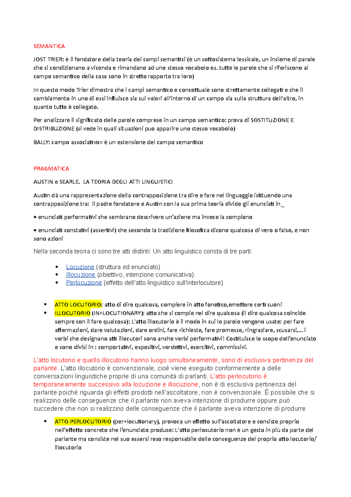 Grammatica generativa - SEMANTICA JOST TRIER: è il fondatore della ...