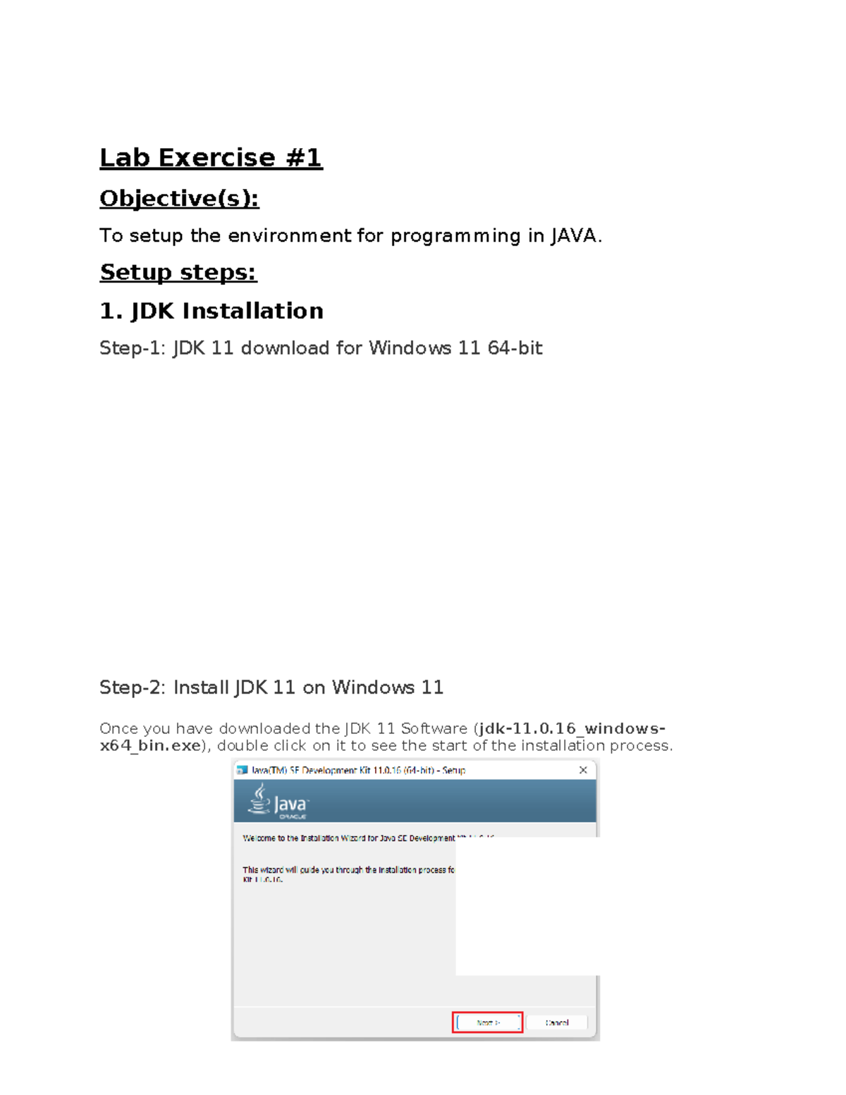 Dsa Labsheet Dsa Project Labsheet Lab Exercise Objective S To Setup The Environment For