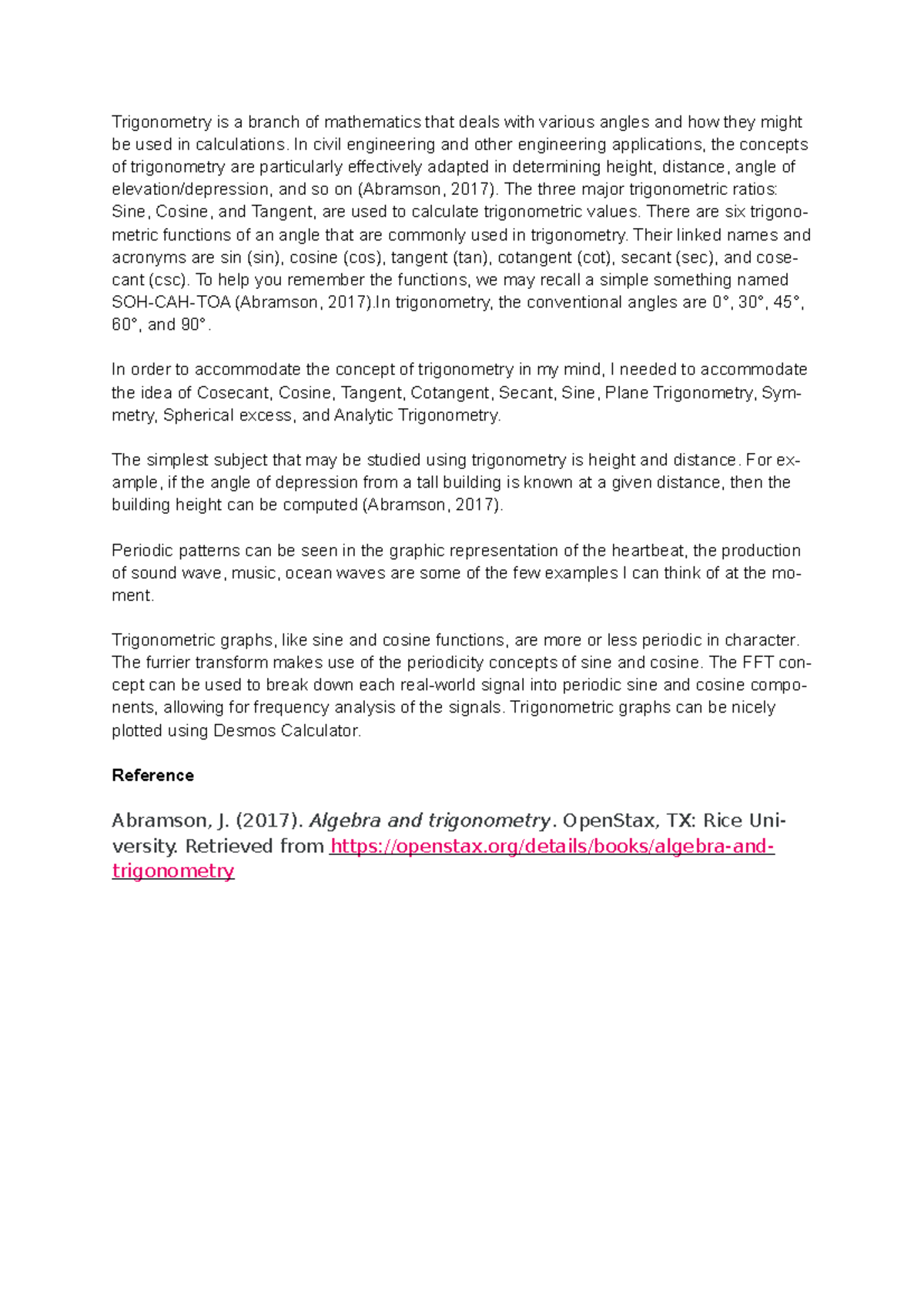 CA-LJ7 - Learning Journal - Trigonometry is a branch of mathematics ...