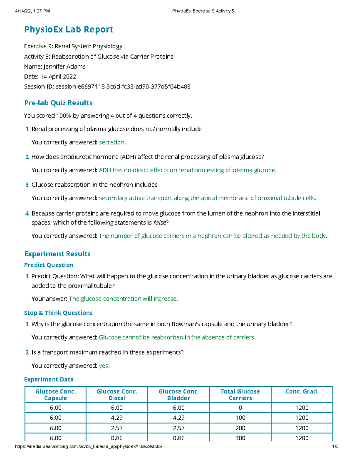 Physio Ex Exercise 9 Activity 5 Physio Ex Exercise 9 Activity 5 - 4/14 ...