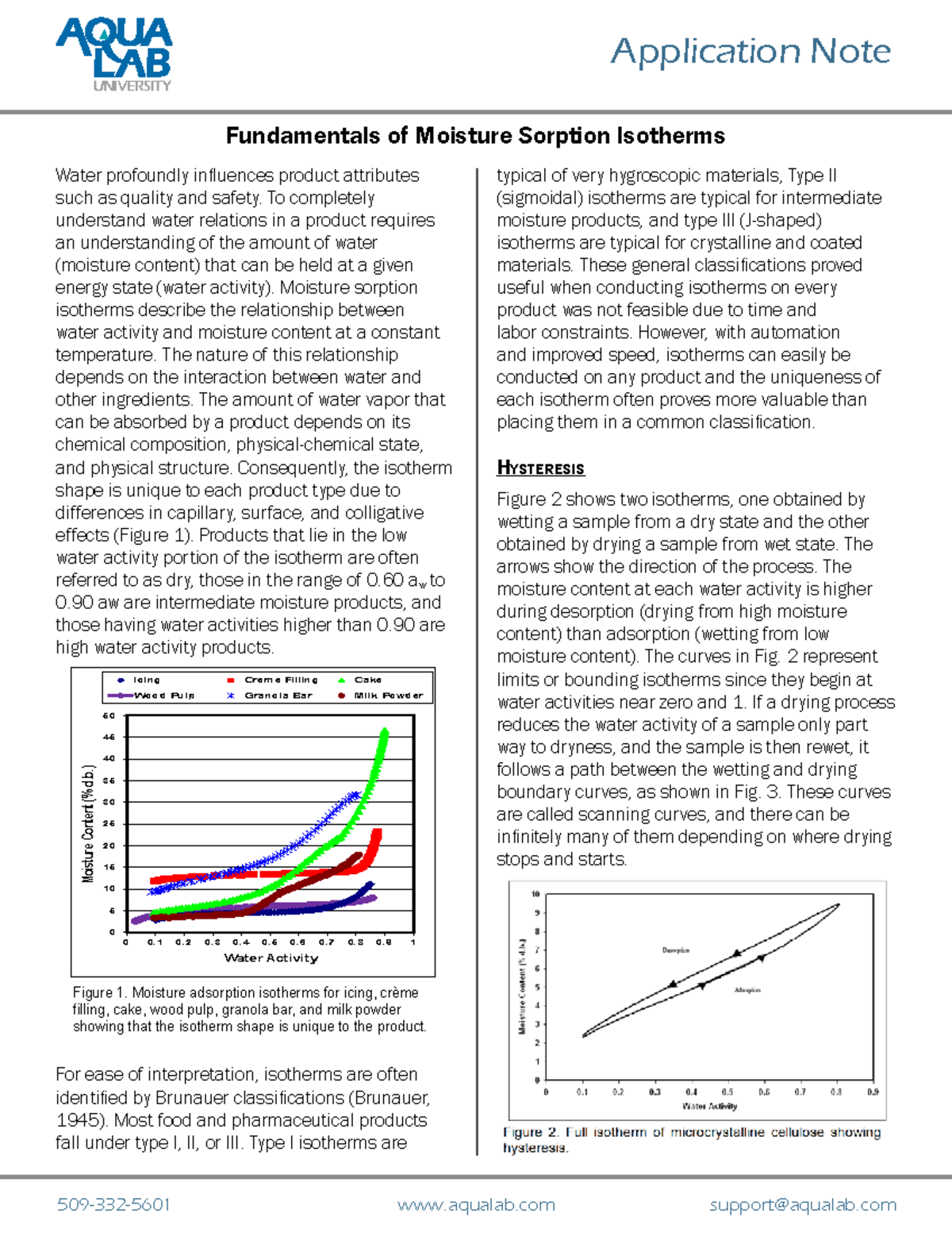 Aqualab Fundamentals-of-Moisture-Sorption-Isotherms - UNIVERSITY Water ...