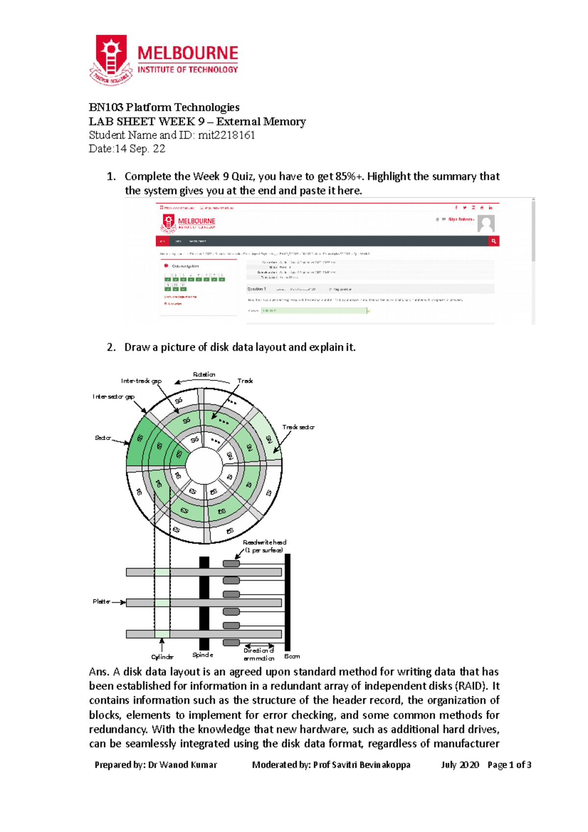 Lab 9 External Memory - BN103 Platform Technologies LAB SHEET WEEK 9 ...