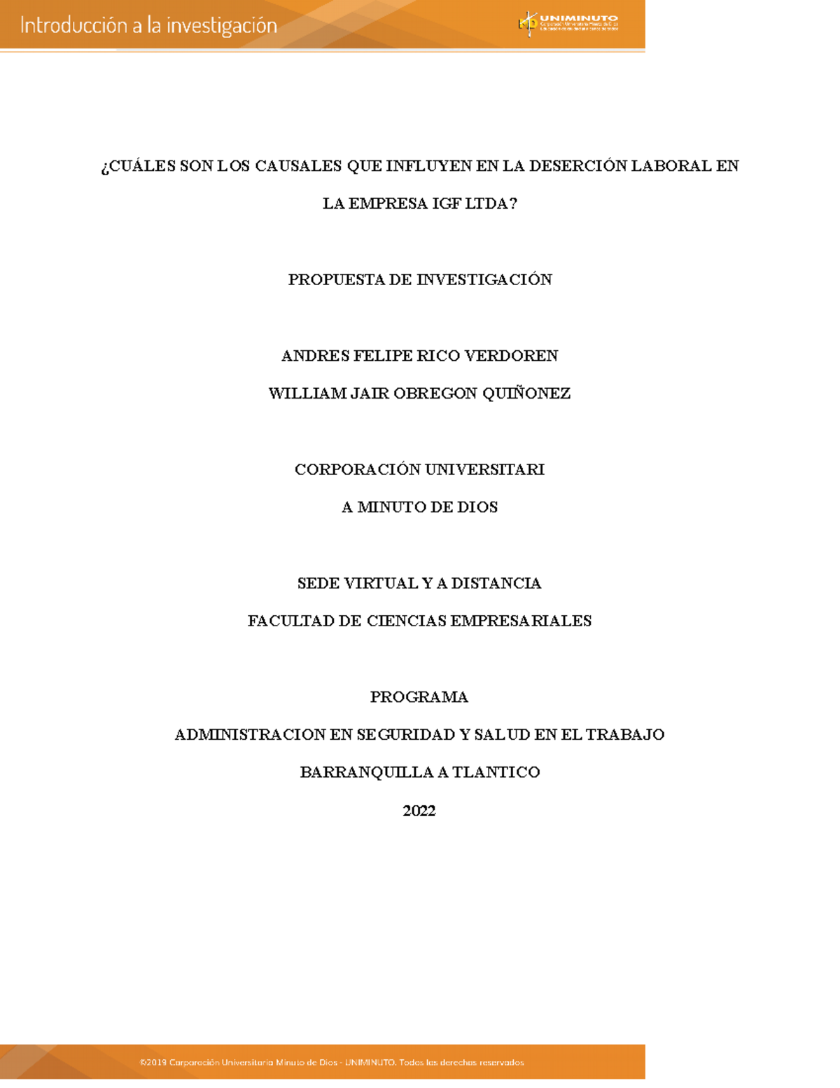 Actividad 4 investigacion - ¿CUÁLES SON LOS CAUSALES QUE INFLUYEN EN LA ...