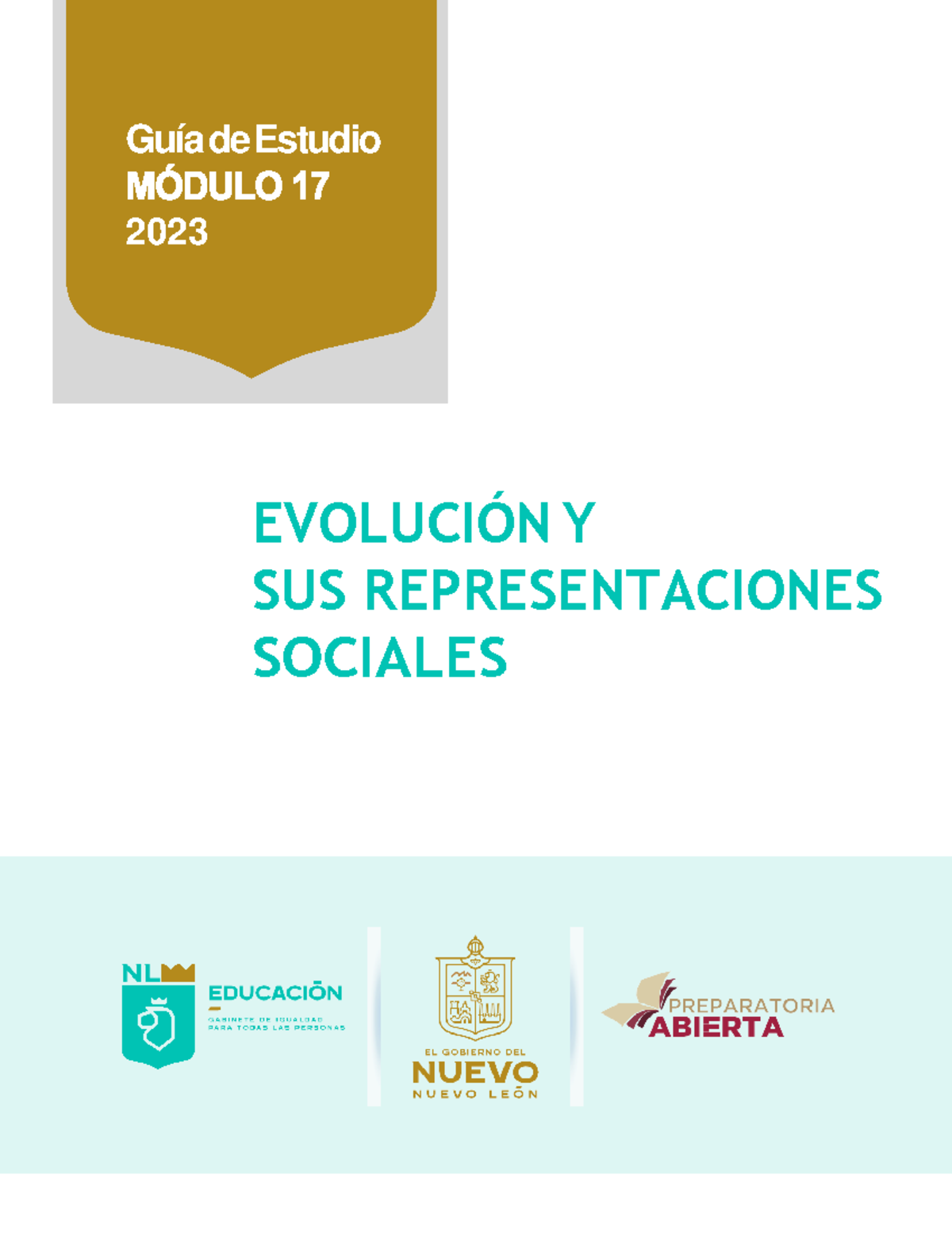 2309-B 17 - :(((((( - EVOLUCIÓN Y SUS REPRESENTACIONES SOCIALES Guía de Estudio 2023 ...