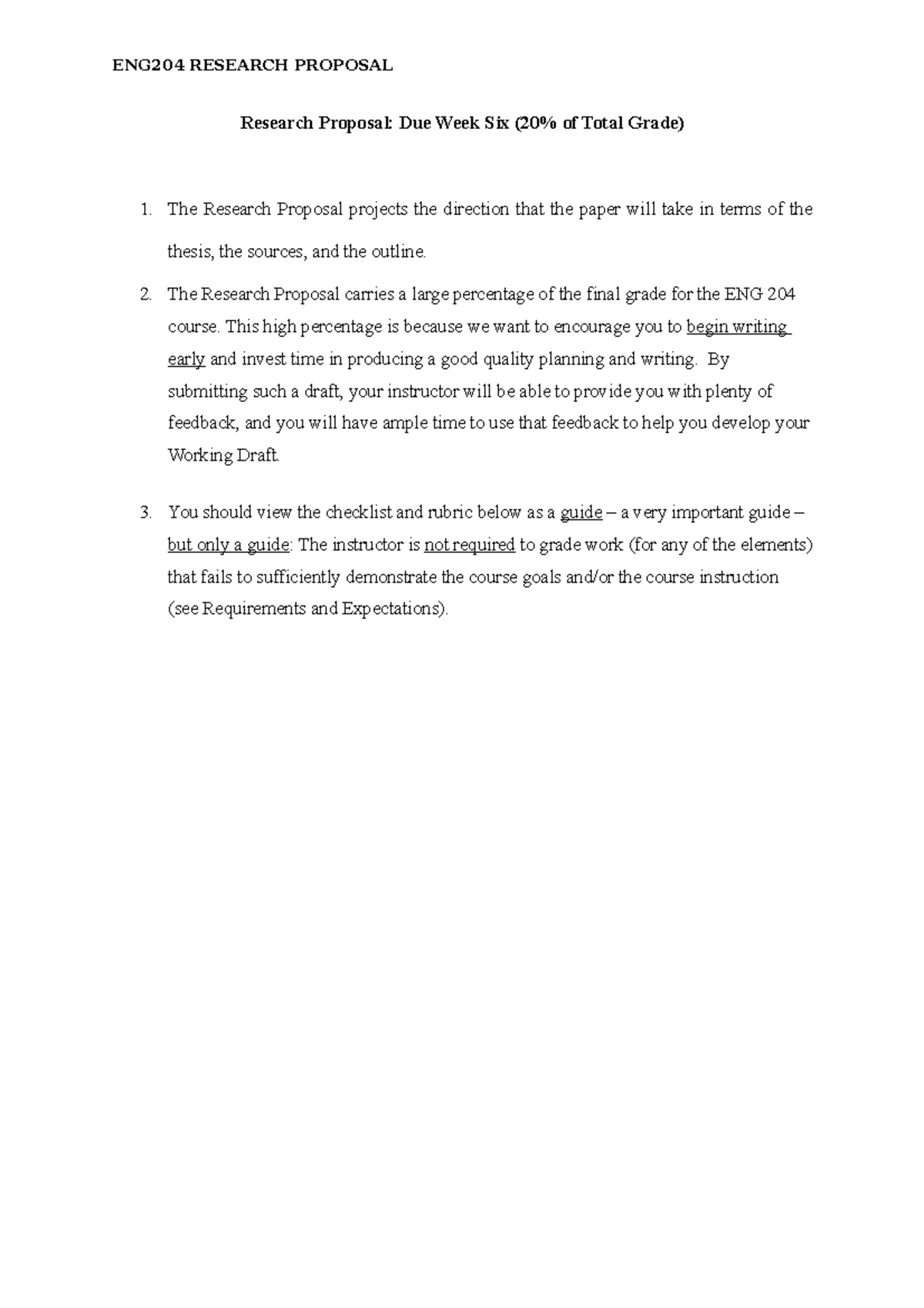 204 - Prompt - Research Proposal Guidelines and Rubric F22 - Research ...