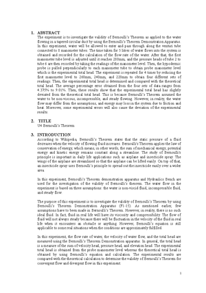 LAB Report Lathe Machine - EXPERIMENT TITLE U1 LATHE & MILLING MACHINE ...