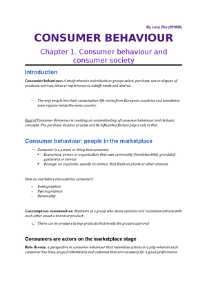 Consumer Behavior Concepts - CONSUMER BEHAVIOR CONCEPTS Séance 1 ...