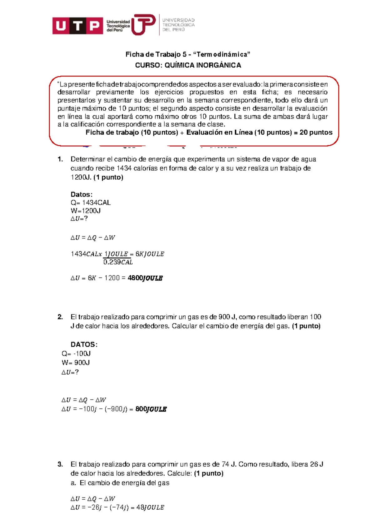 U4 S5.Ficha de Trabajo 5 - Termodinamica - “La presente ficha de ...