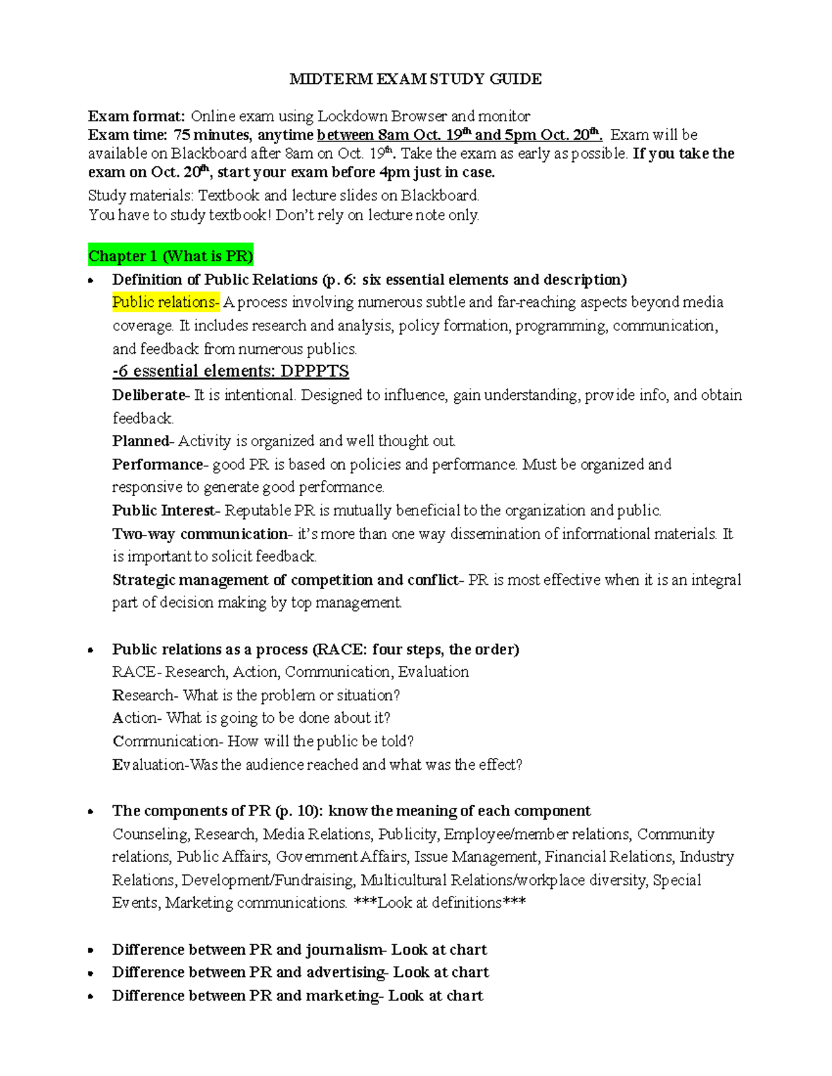 Midterm Study Guide - Professor Chunbo Ren - MIDTERM EXAM STUDY GUIDE ...