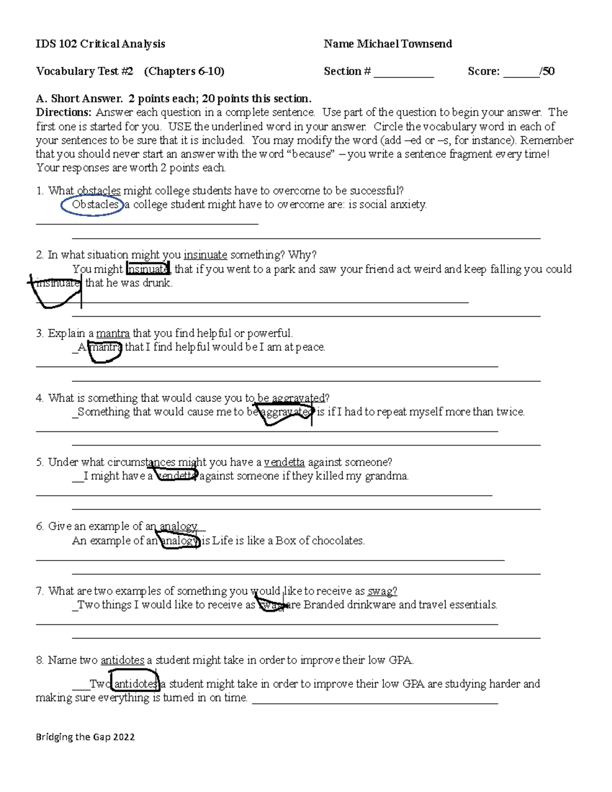 IDS 102 Critical Analysis Name 6-10 test - IDS 102 Critical Analysis ...