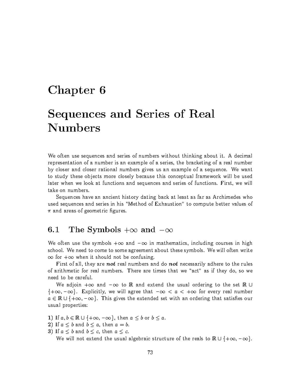 Chapter 06 - Lecture notes - Chapter 6 Sequences and Series of Real ... Chapter 06 - Lecture notes - Chapter 6 Sequences and Series of Real ...