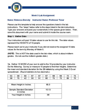 Naudia Ayers Week 5 Lab - Week 5 lab - Week 5 Lab TEMPLATE Please use ...