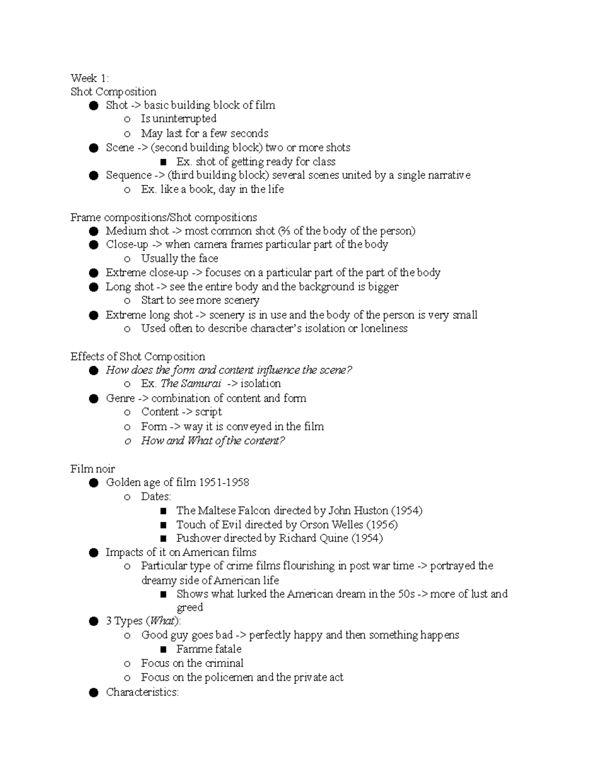 French Cinema - FREN 1171 notes. Includes films such as 'Diabolique ...
