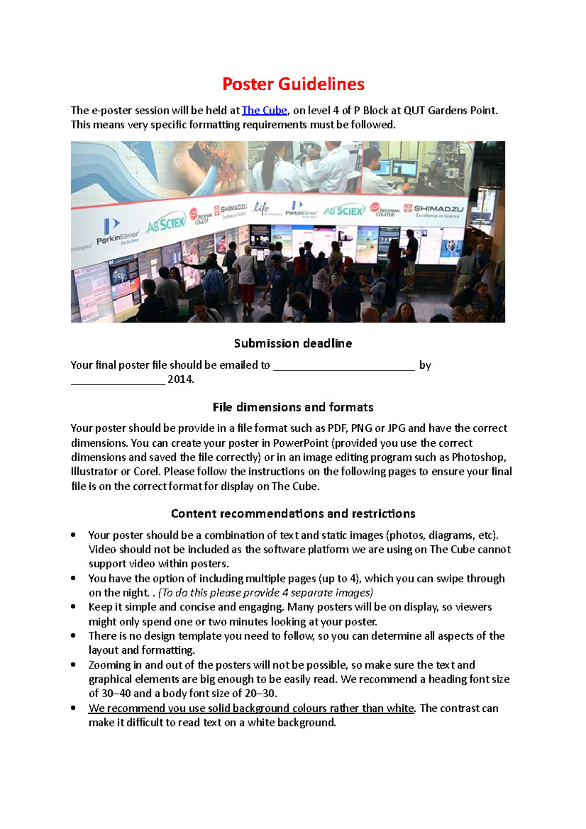 Poster Guidelines - Lecture notes 1-7 - Poster Guidelines The e-poster ...