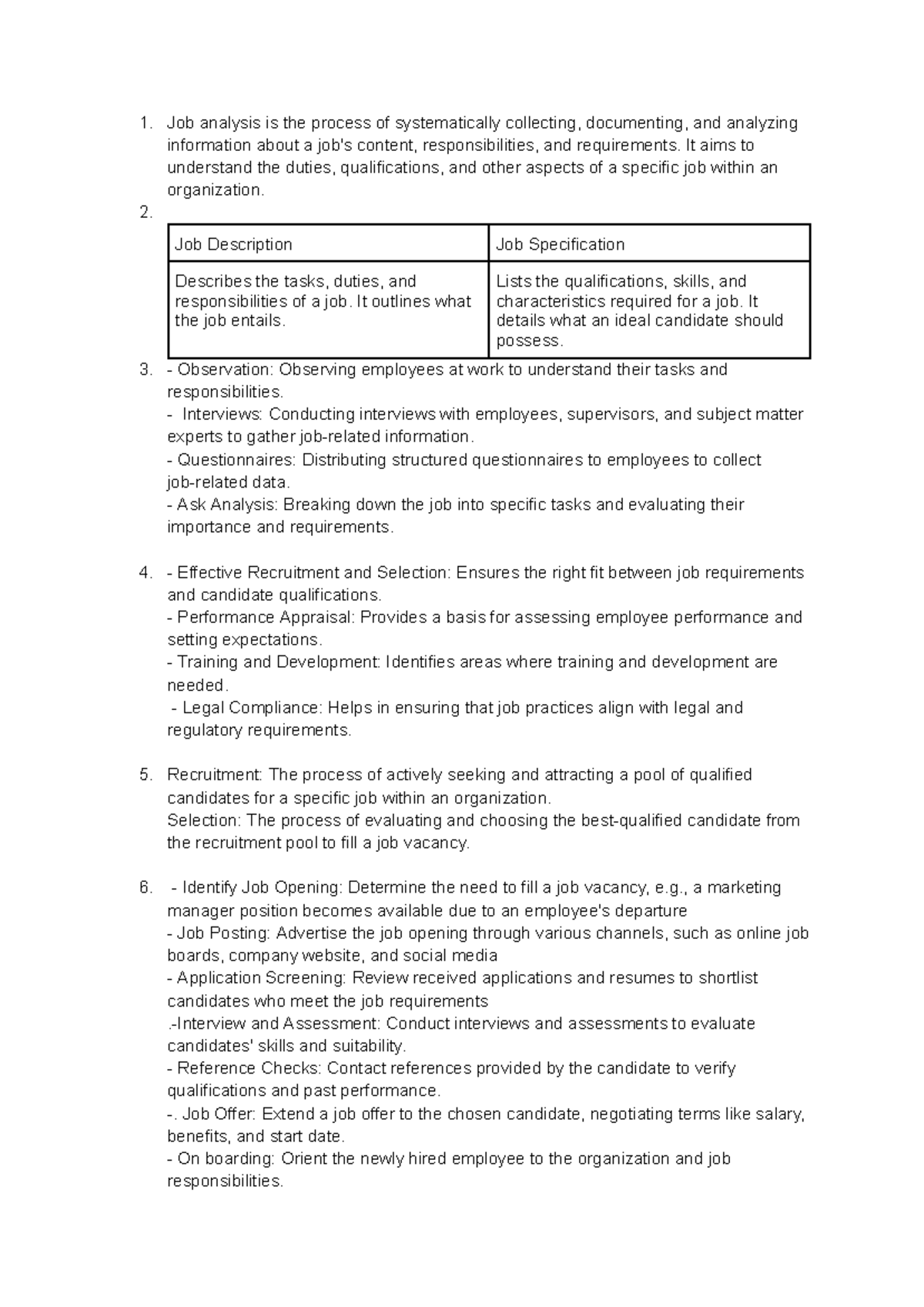 MGT340 WEEK 3 - amik ii - Job analysis is the process of systematically ...