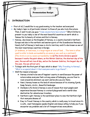 Presentation Script - English - Presentation Script I. INTRODUCTION ...