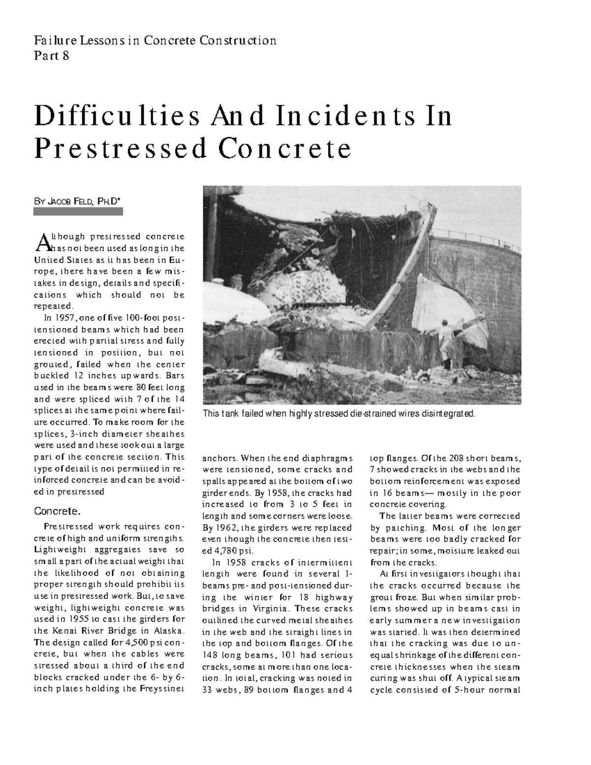 Concrete Construction Article PDF Difficulties and Incidents in ...