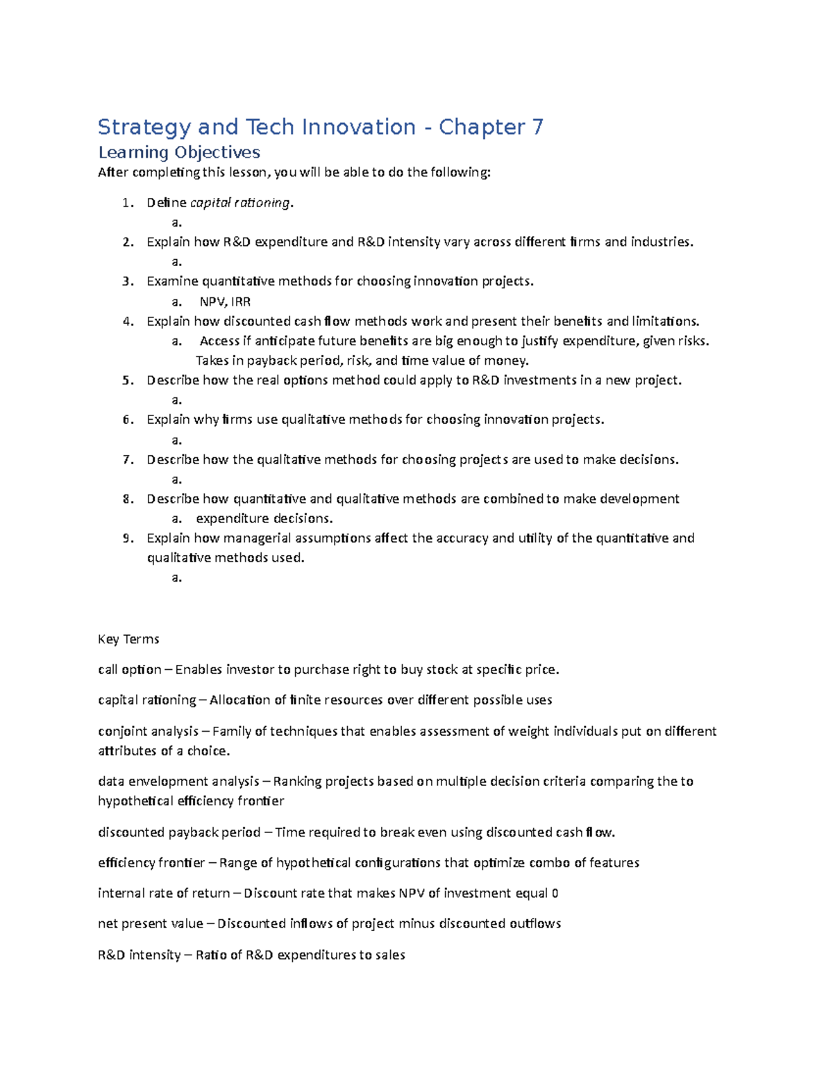 Strategy and Tech Innovation - Lesson 7 - Strategy and Tech Innovation ...