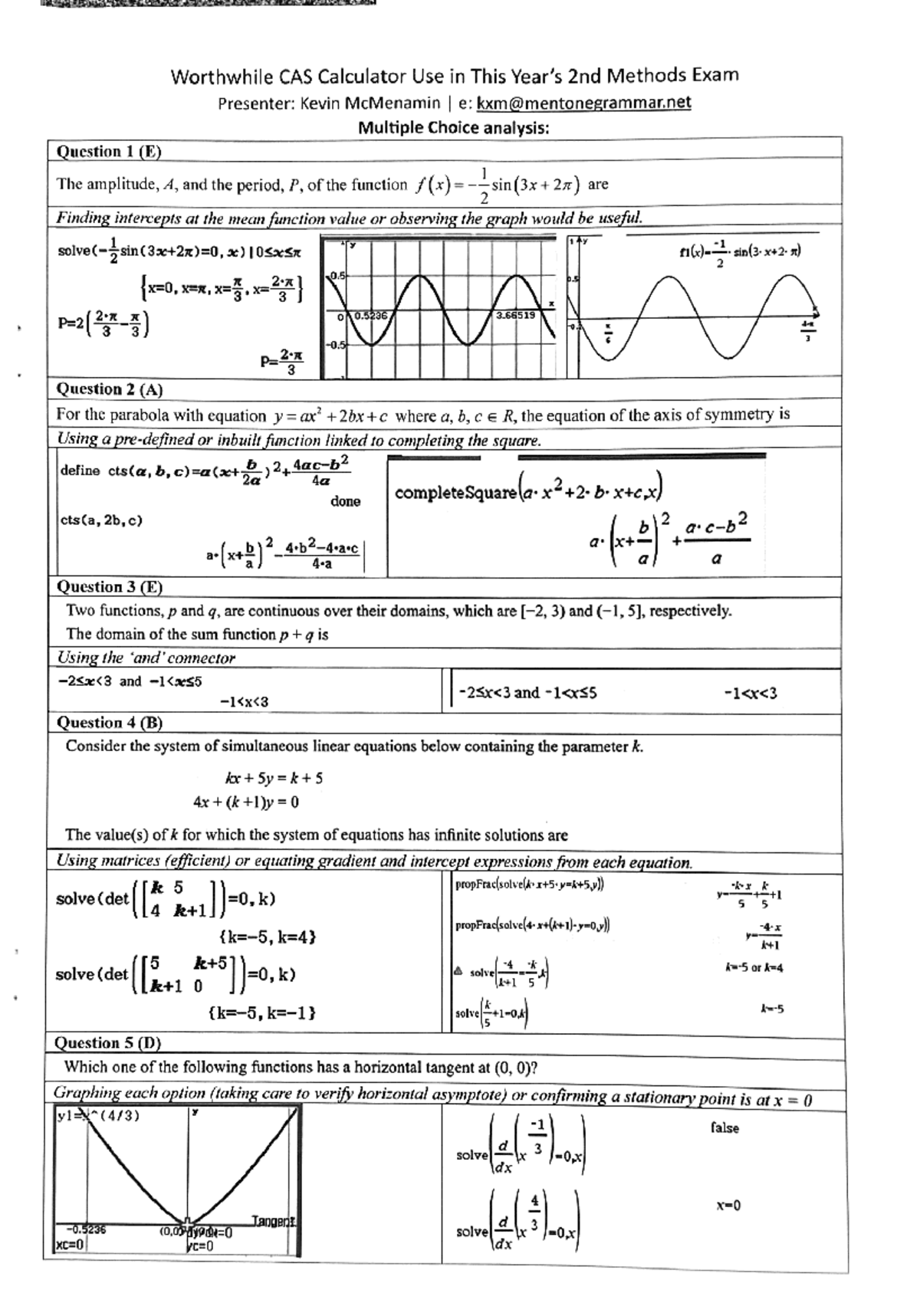 Useful CAS 2023 Exam 2 - Worthwhile CAS Calculator Use in This 2nd ...