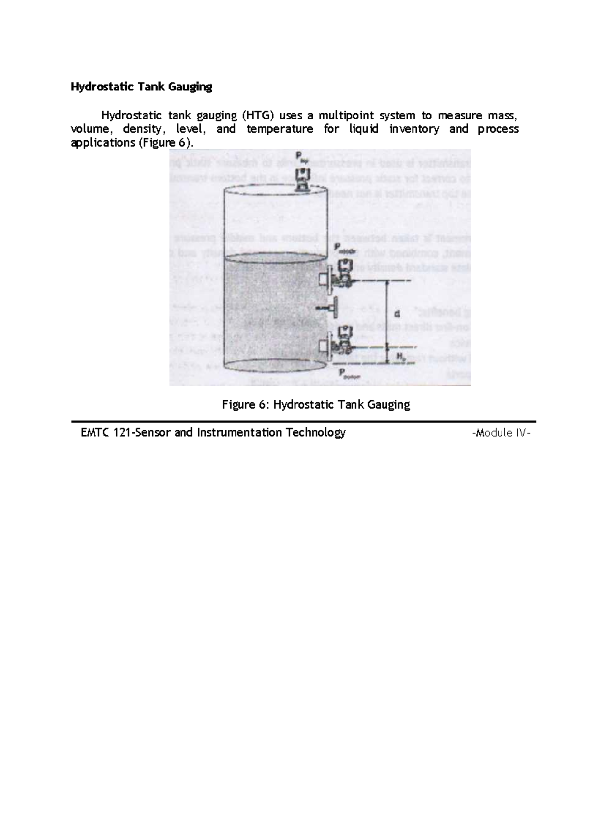 Module 4 Hydrostatic Tank Gauging - Hydrostatic Tank Gauging ...