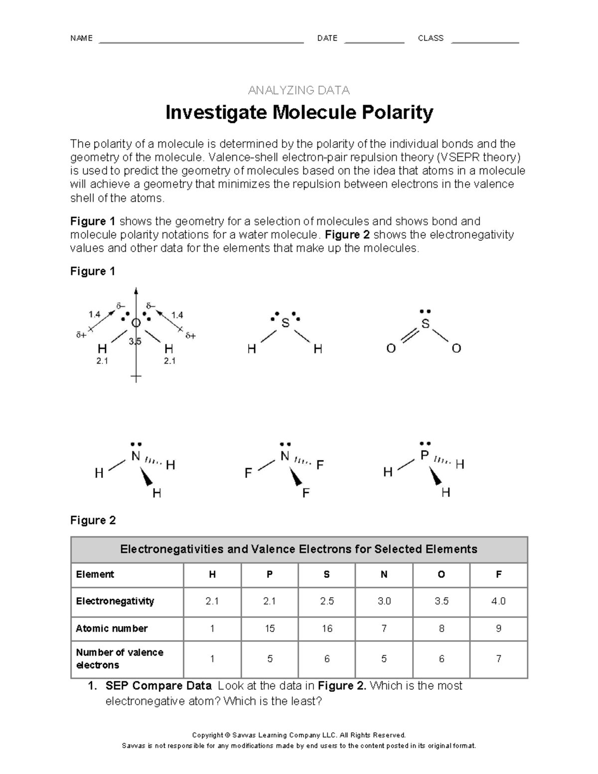 CHEM21 CB 03 Analyze Data Elaborate IWS - ANALYZING DATA Investigate ...