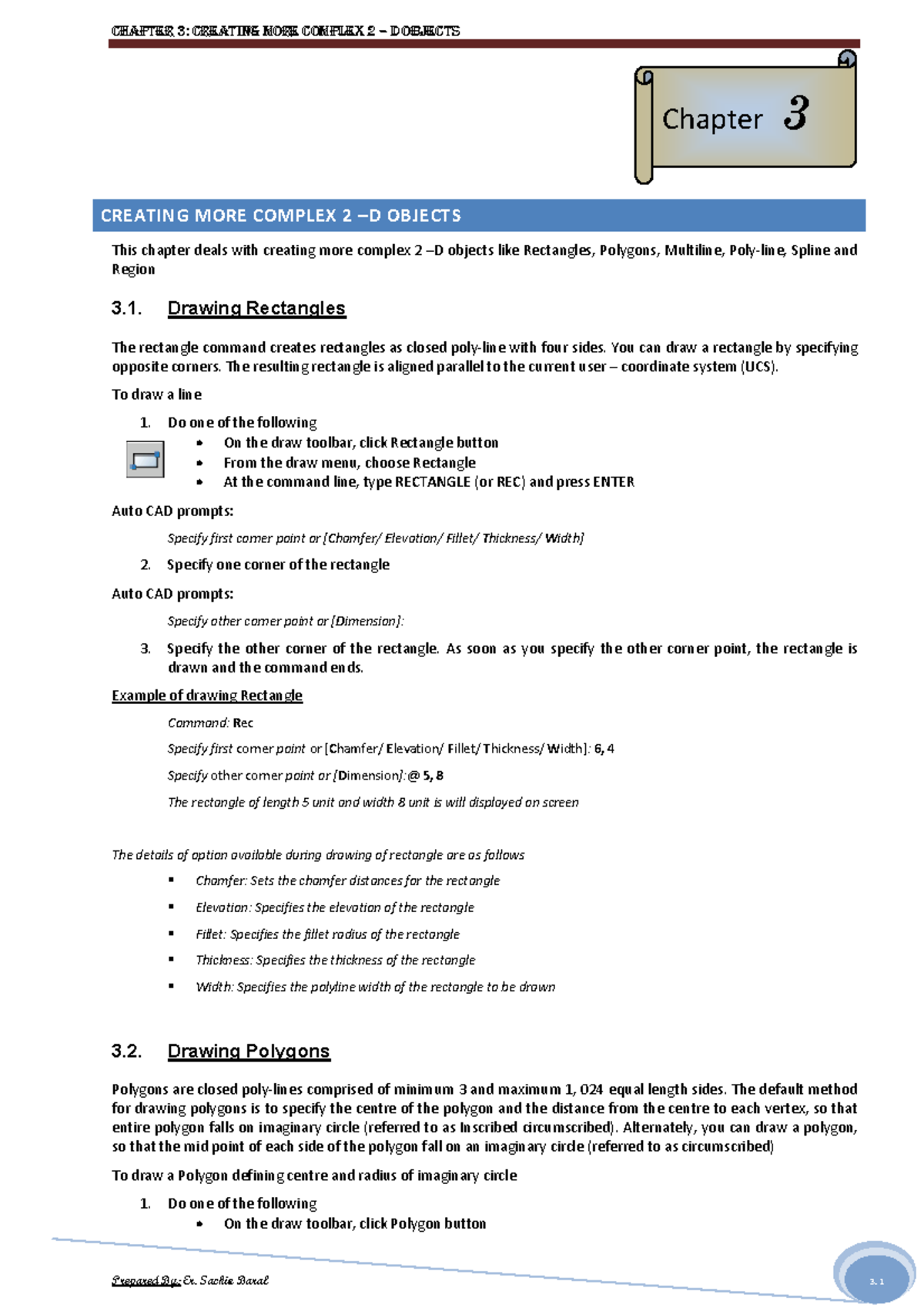 3 Creating More complex 2D objects - CREATING MORE COMPLEX 2 ñD OBJECTS ...
