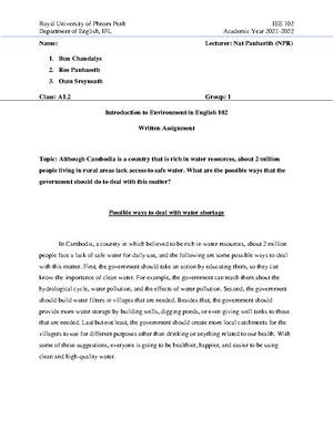 Environmental Problems assignments - Identify four environmental issues ...