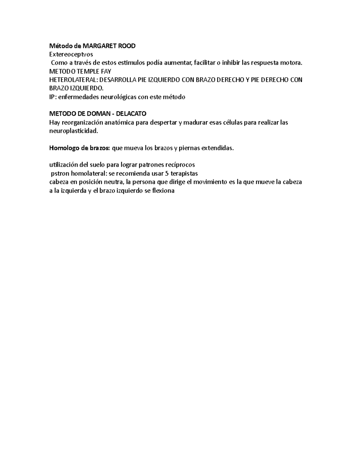 Método de r Margaret ROOD - Método de MARGARET ROOD Extereoceptvos Como ...