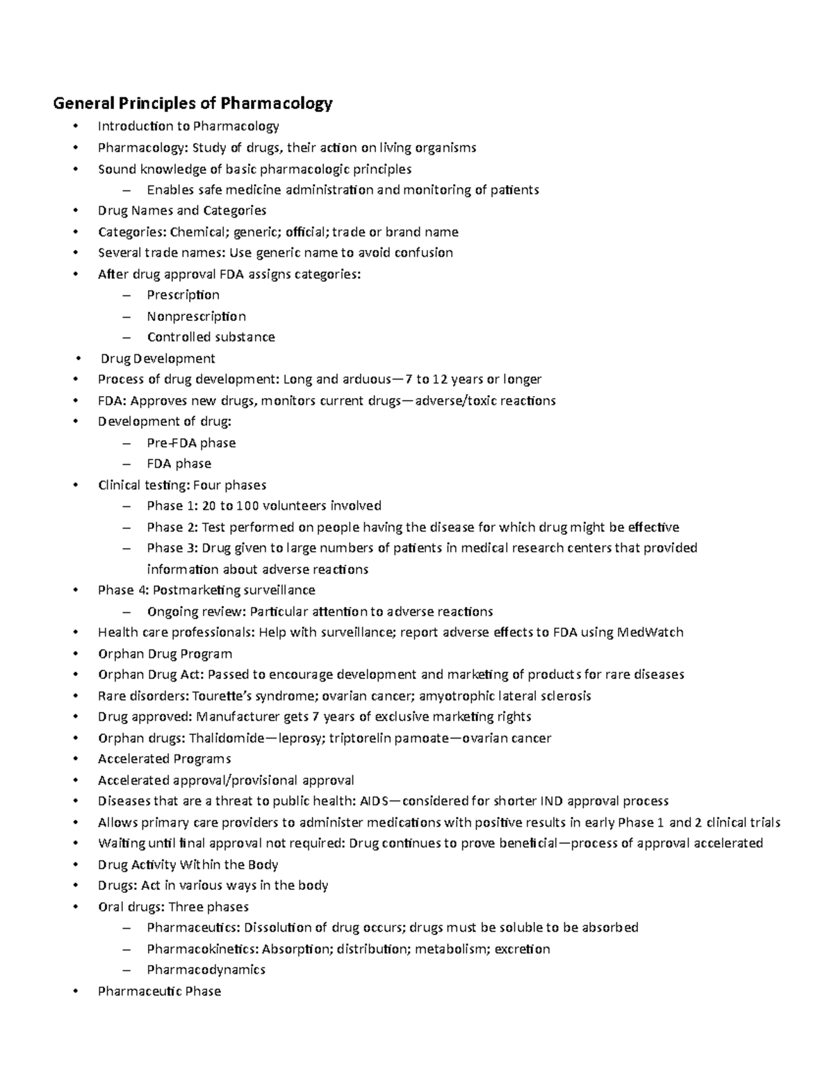 General Principles of Pharmacology - General Principles of Pharmacology ...