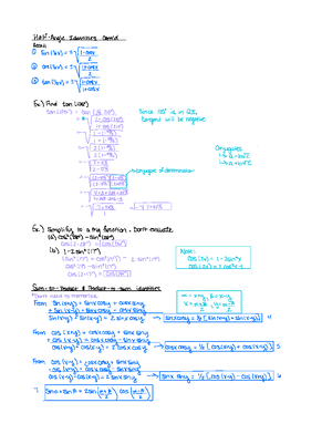 Chap 7 Plane Trigonometry notes - Chapter 7 student notes 7 ...
