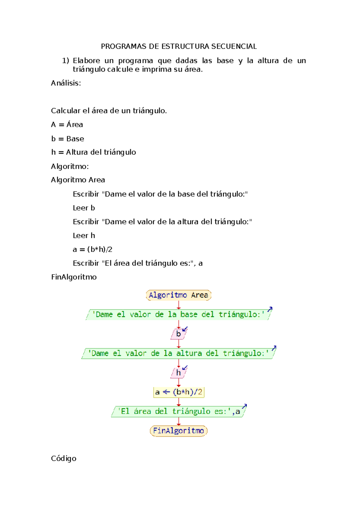 Programas DE Estructura Secuencial - PROGRAMAS DE ESTRUCTURA SECUENCIAL ...