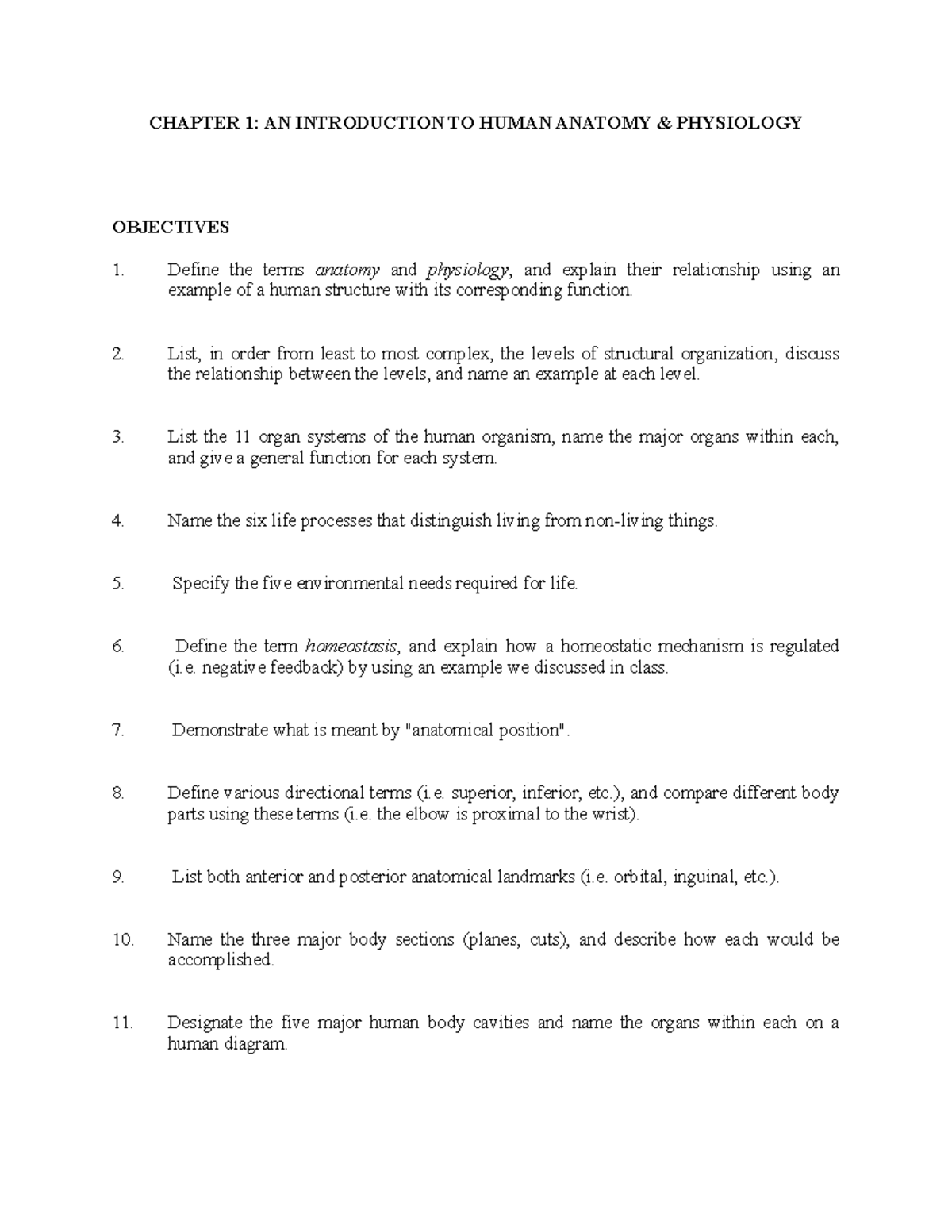 Chap01out - Lecture notes 1 - CHAPTER 1: AN INTRODUCTION TO HUMAN ...