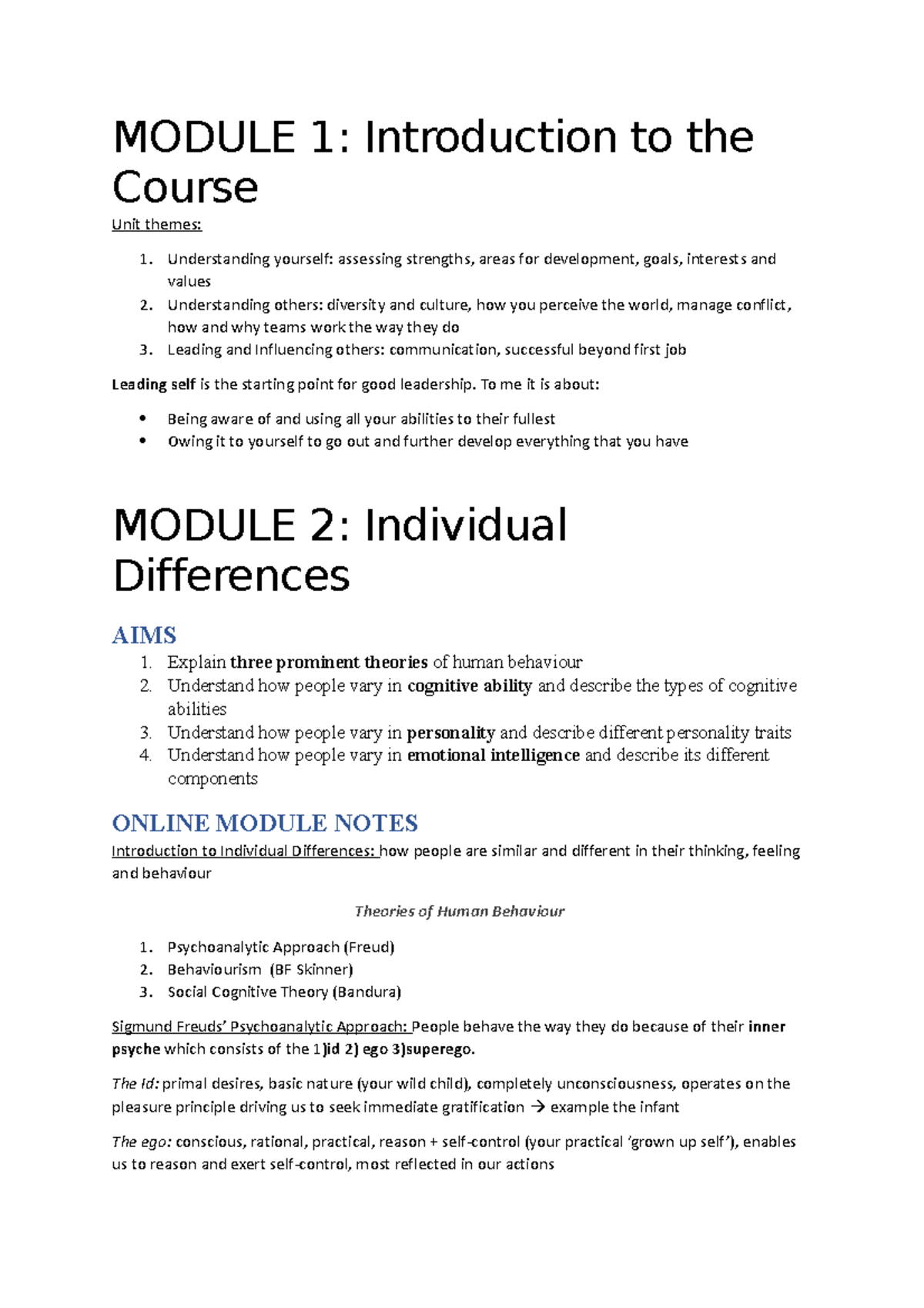 Buss2000 online module notes - BUSS2000 - USyd - Studocu