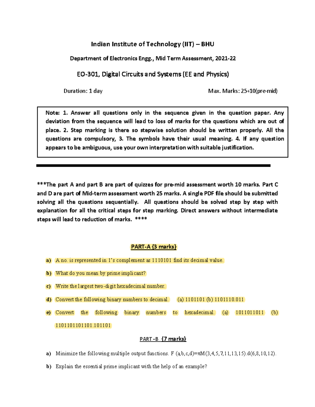 Questions - Practice tutorial - Indian Institute of Technology (IIT ...